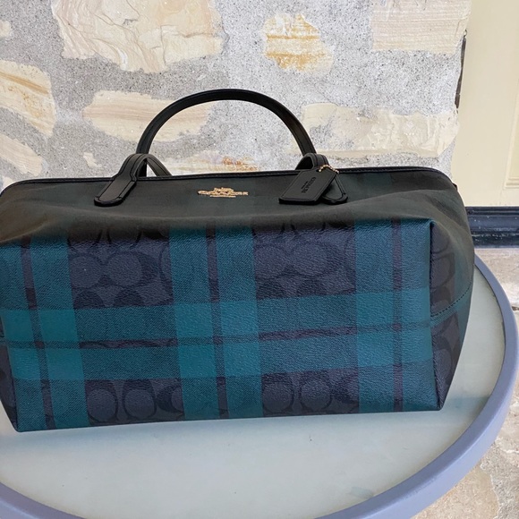 Coach | Bags | Nwt Coach Signature Plaid Top Zip Tote Handbag | Poshmark